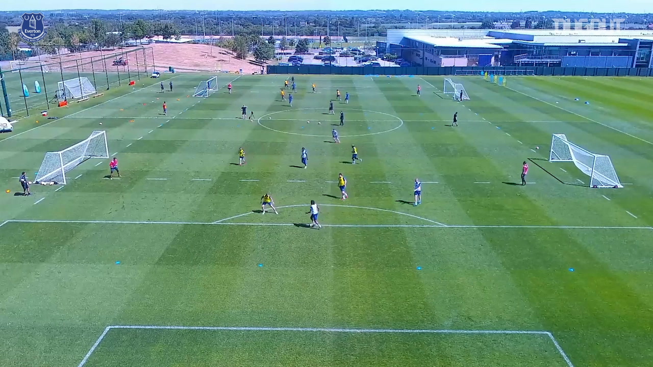 VIDEO: Drone footage of Everton back on the training ground